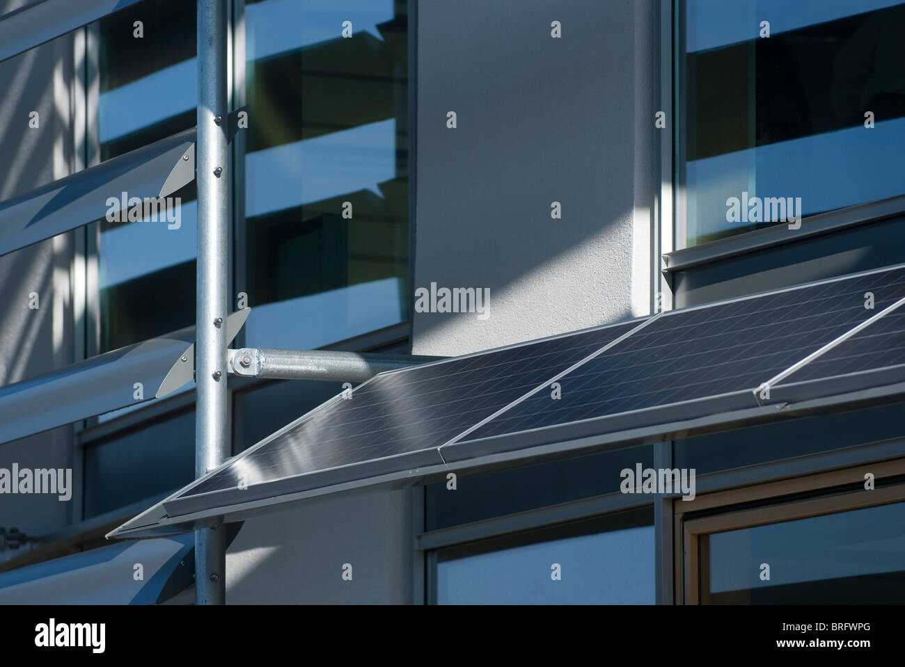 Solar Panel on modern office building Stock Photo - Alamy