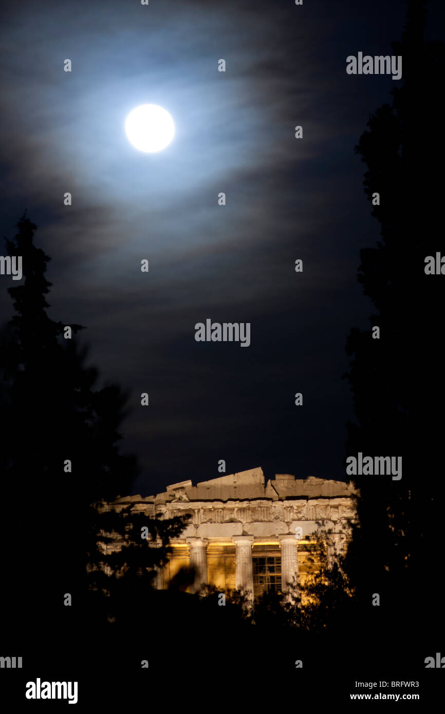 Parthenon view from Dionisiou Aeropagitou street on the first year's ...