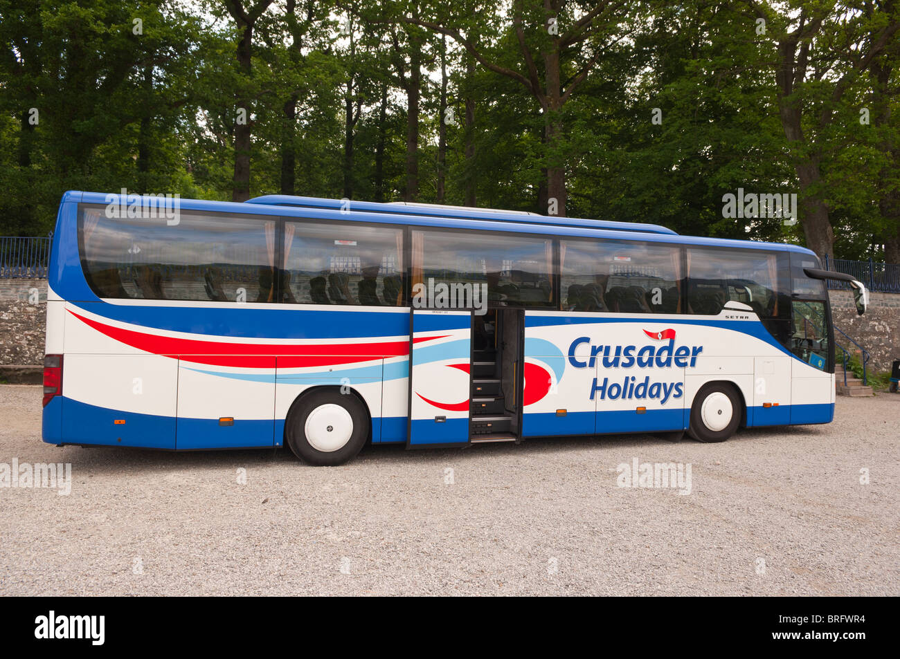 A Crusader Holidays coach in the Uk Stock Photo - Alamy