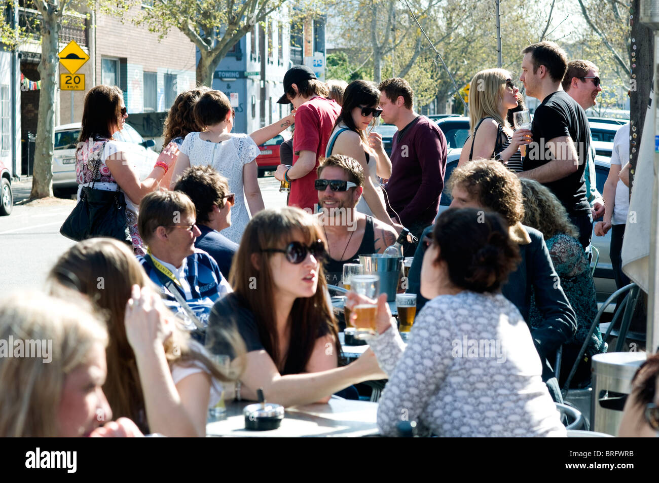 outdoor bar, Fitzroy, Australia Stock Photo - Alamy