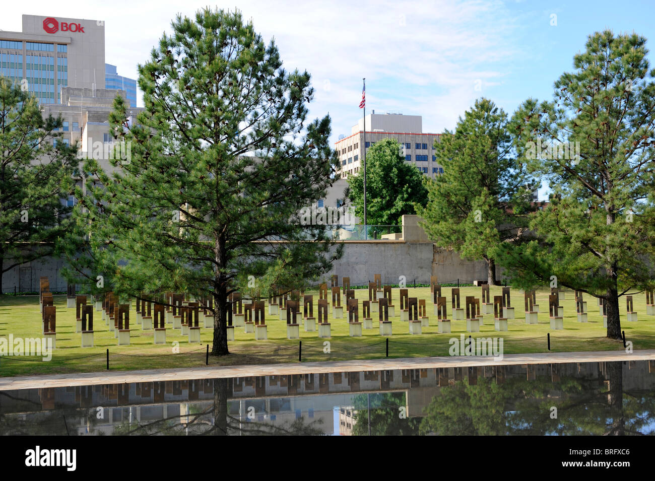Field of empty chairs Oklahoma City National Memorial Bombing Site ...