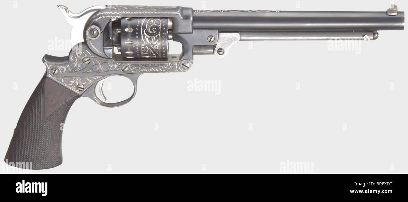 A Starr Arms 1863 Army Revolver,engraved,cal..44,no. 51730. Bright bore ...