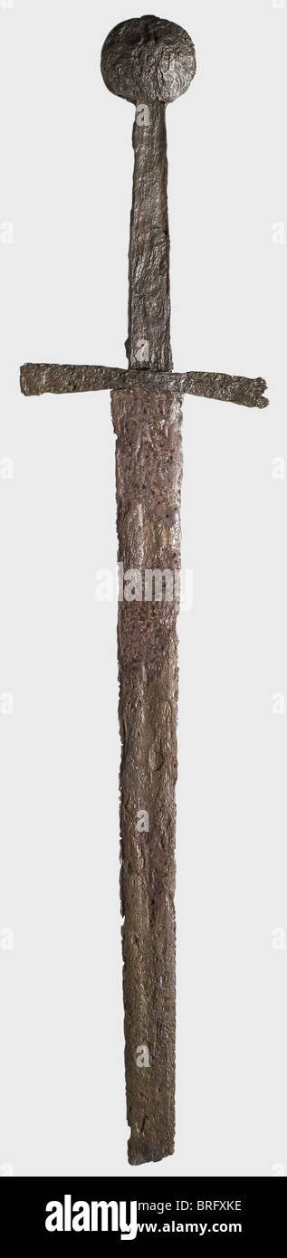 A German knightly sword,2nd half of the 14th century,Broad,double-edged ...