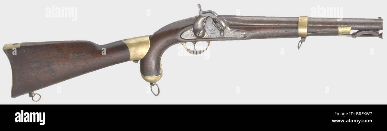 A Springfield model 1855 pistol-carbine,Rifled barrel in .58 calibre ...