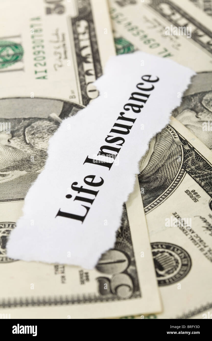 Headline of Life Insurance for background Stock Photo - Alamy