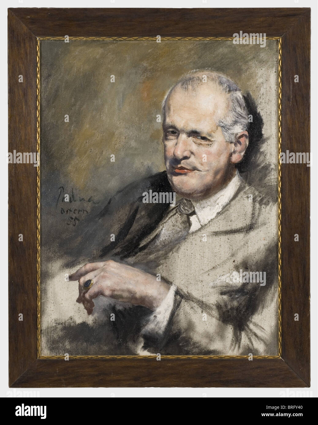 Paul Mathias Padua (1903 - 1981), a self portrait Oil on canvas. A half ...