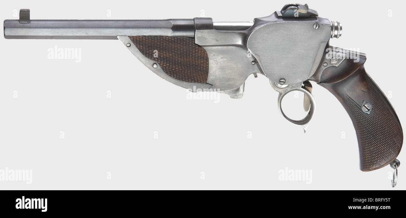 A repeating pistol Bittner,mod.1893,calibre 7.7 mm Bittner,no.73 below ...