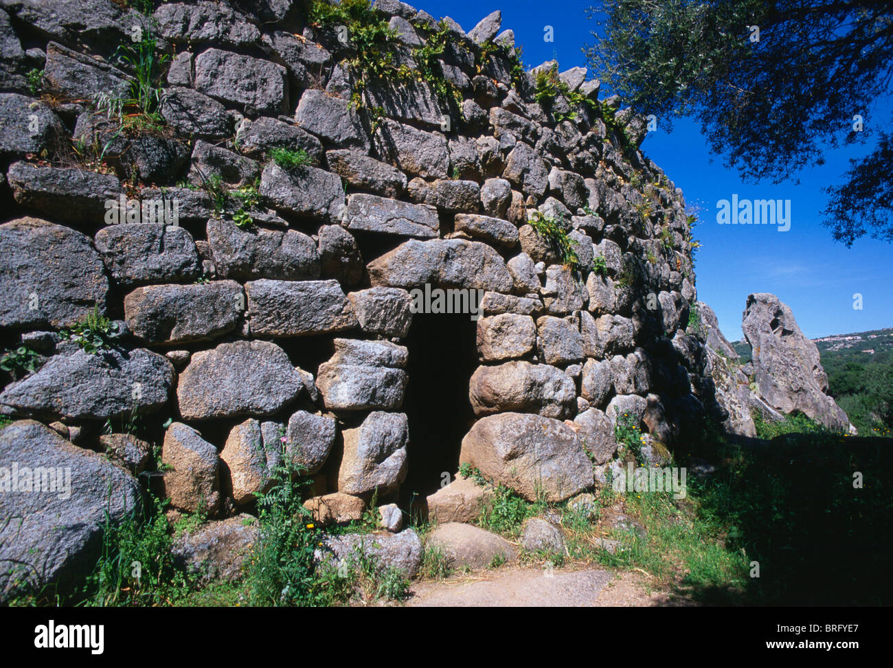 Prehistoric stone age fortress, Albucciu Nuraghe, Sardinia, Italy Stock ...