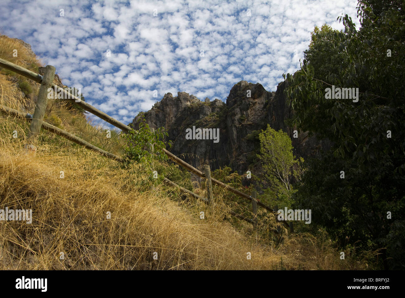 monachil gorge area Sierra Nevada National Park Spain Europe Stock ...
