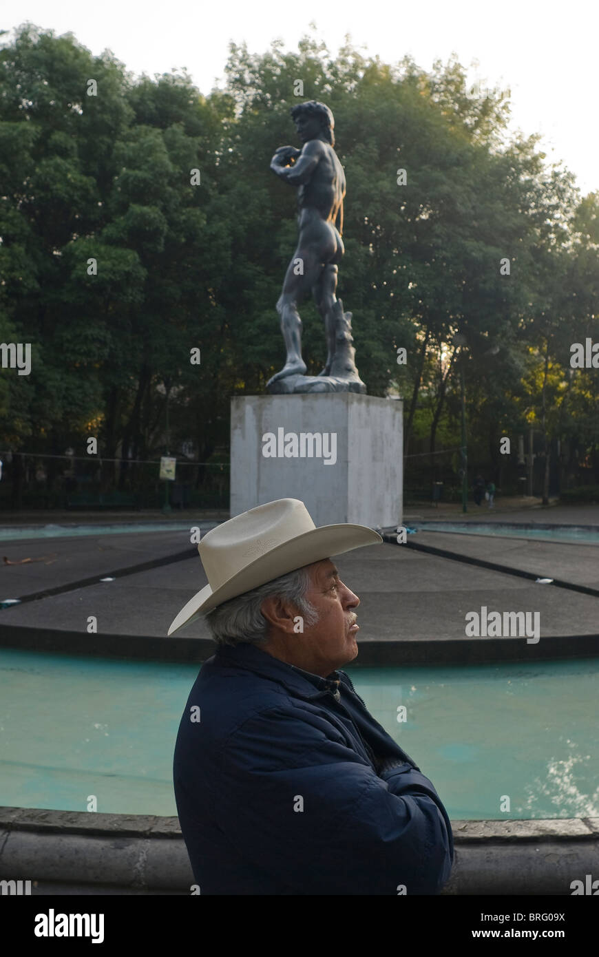 The Plaza Rio de Janeiro and its fountain in the Colonia Roma area of ...