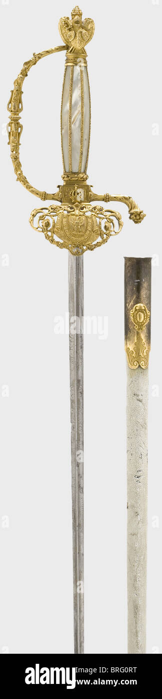 A smallsword for uniform of a grand chamberlain of Napoleon III.,A ...