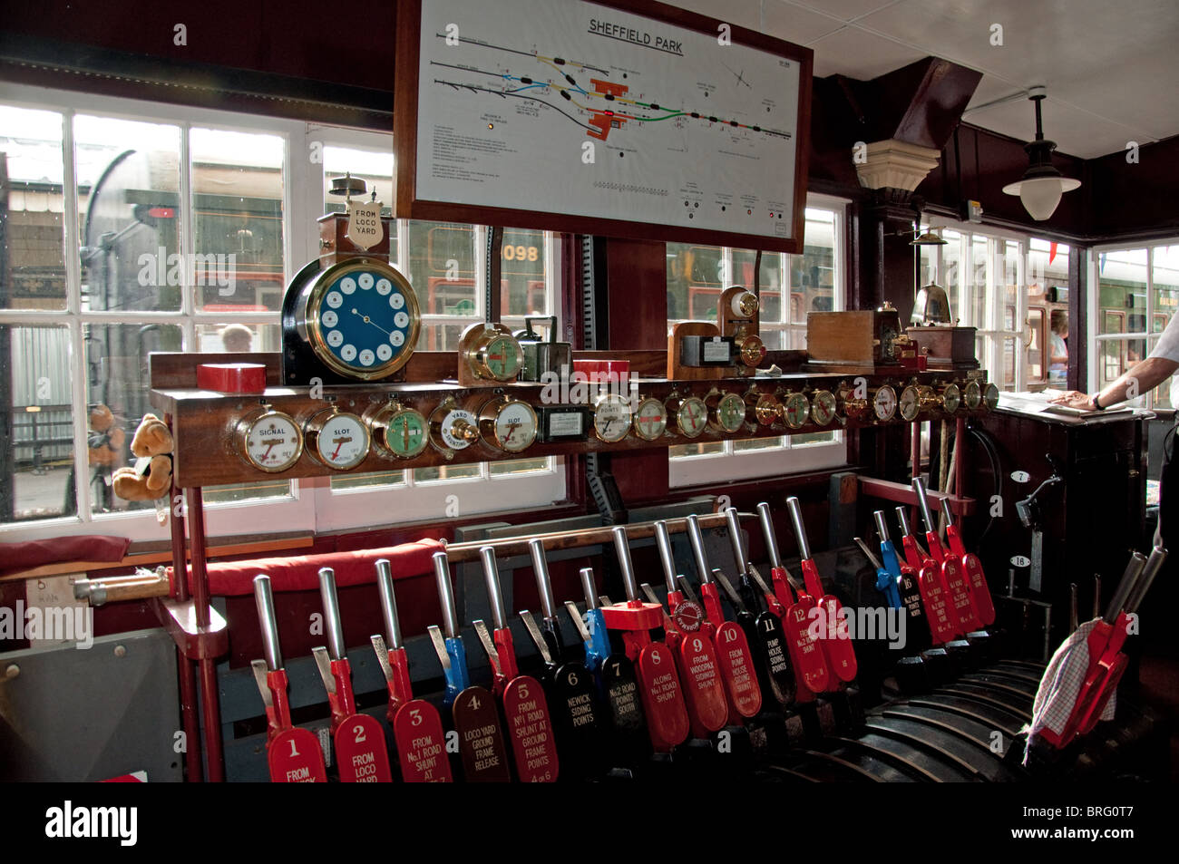 Signal box levers hi-res stock photography and images - Alamy