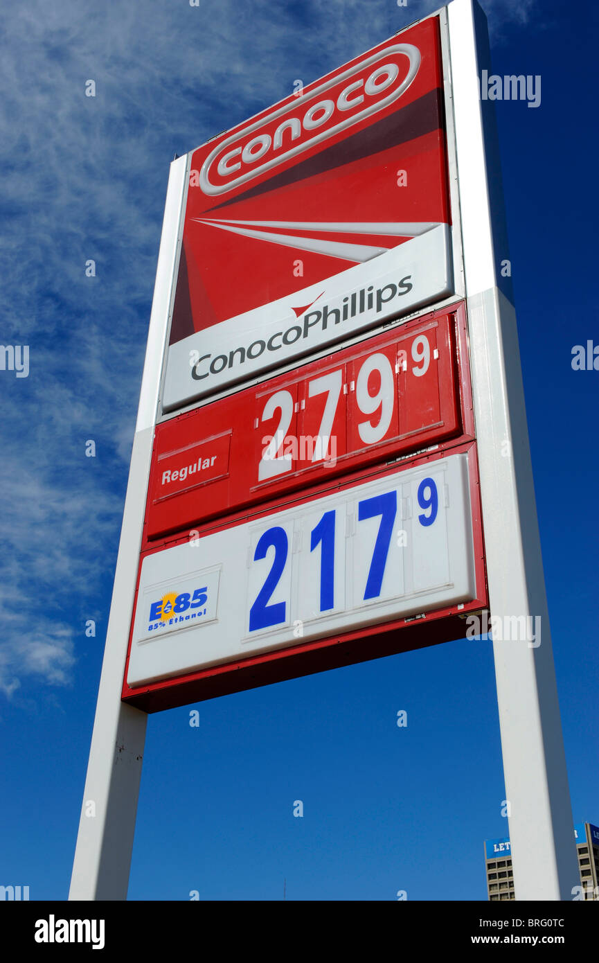 E 85% Ethanol gasoline sign Stock Photo - Alamy