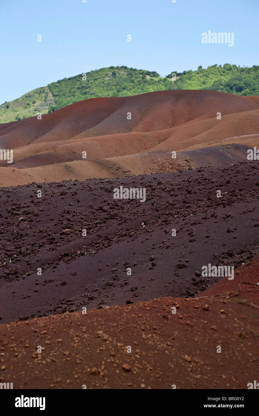 seven coloured sands at Chamarel Mauritius Stock Photo - Alamy