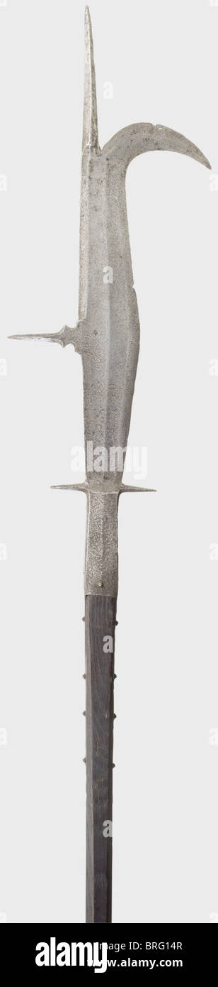 An Italian etched guisarme,circa 1580 Short quadrangular thrusting ...