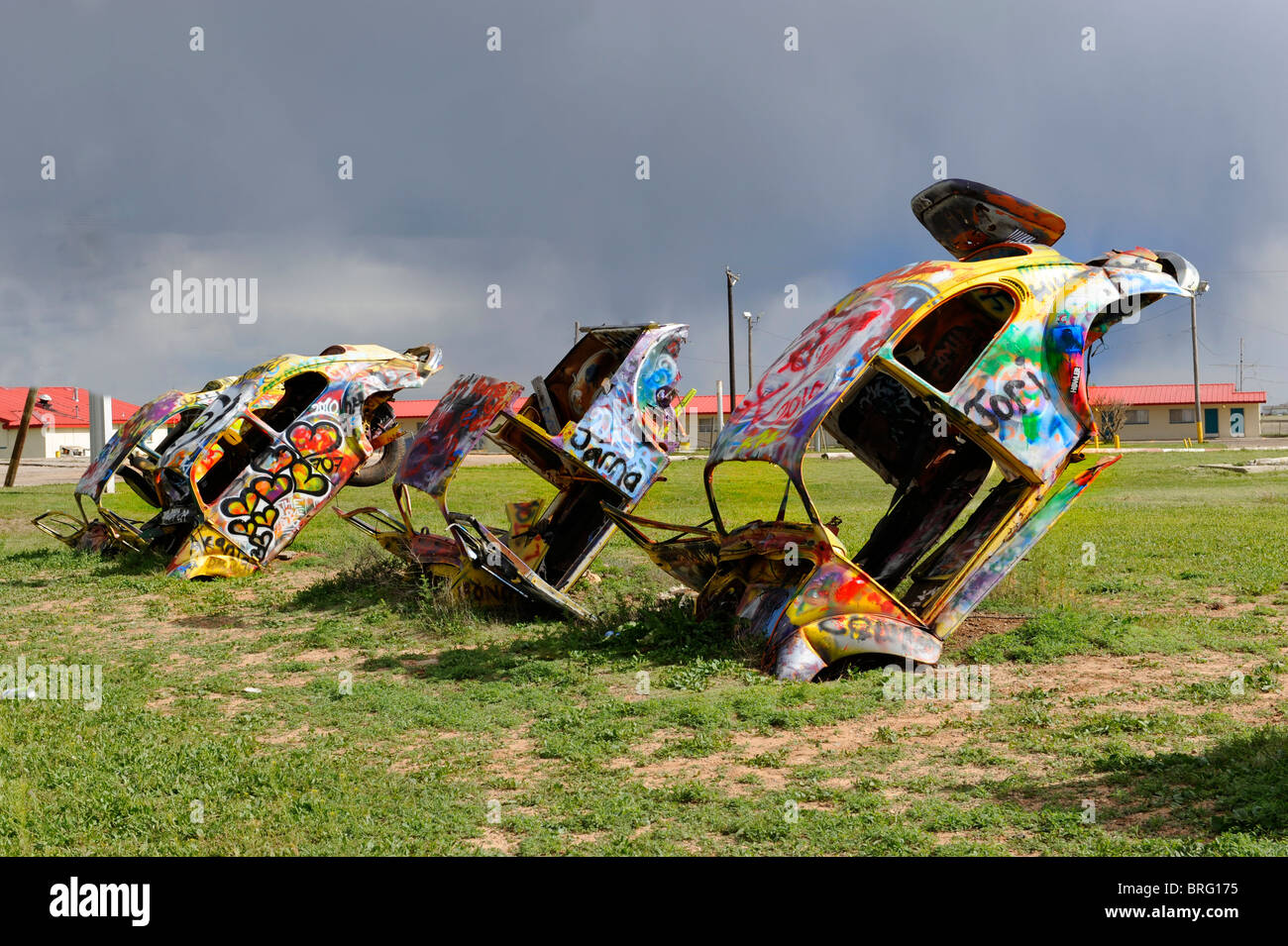 Bug Farm along I-40 Route 66 Conway Texas Stock Photo - Alamy