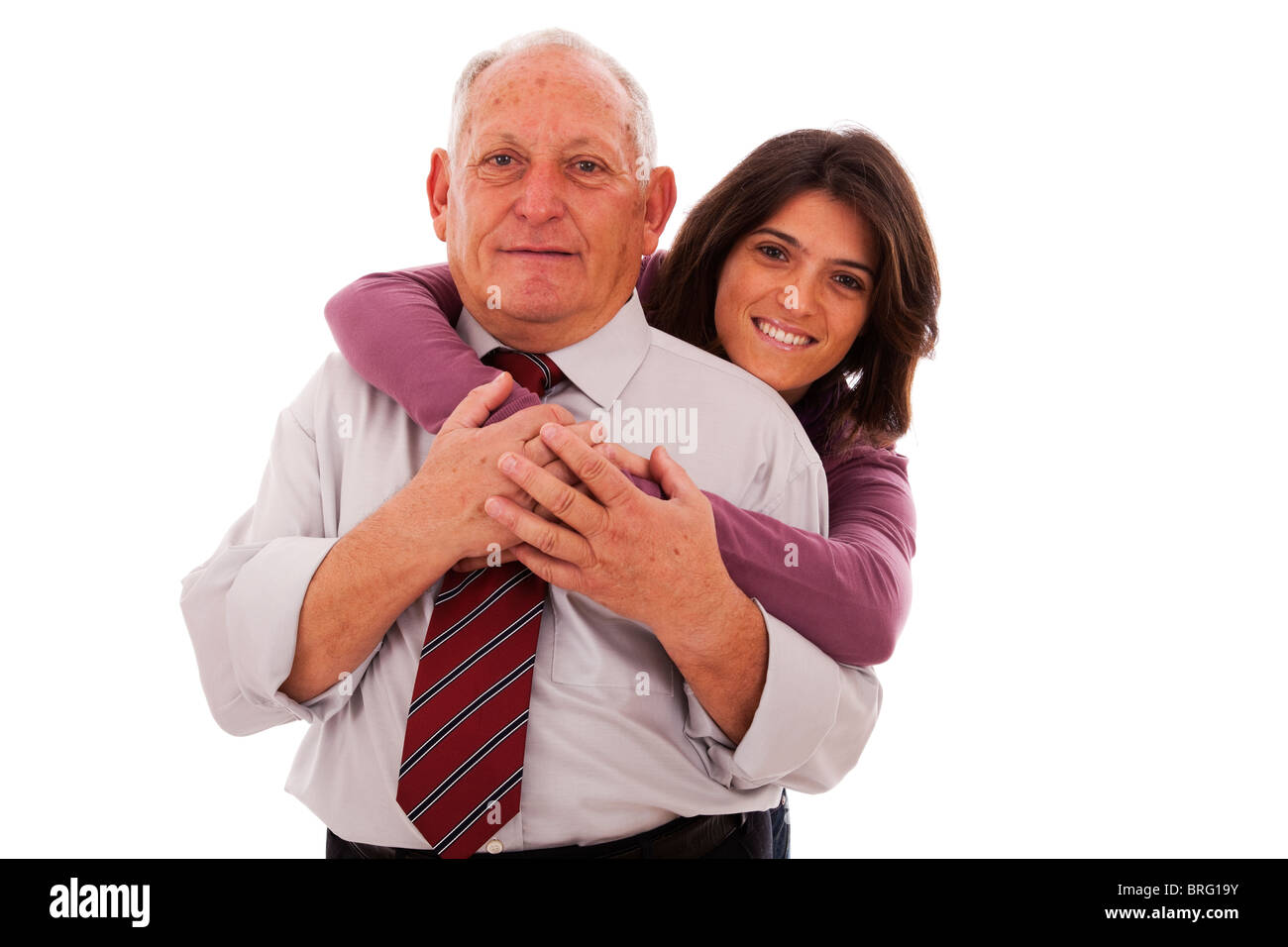 happy father and daughter giving a tenderness hug Stock Photo - Alamy