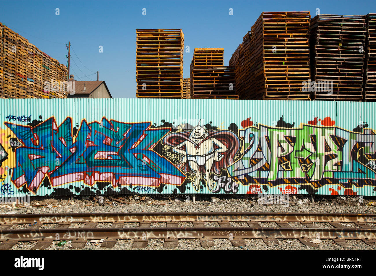 Palettes and Graffiti, Downtown Los Angeles County, California, United ...