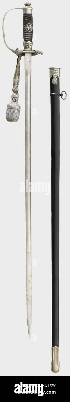 A sword for an SS Leader,with sword knot Single-edged blade with ...