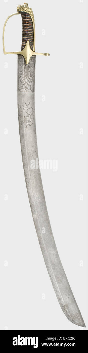 A sabre for an officer, of the House of Solms-Lich, 18th century. Broad ...