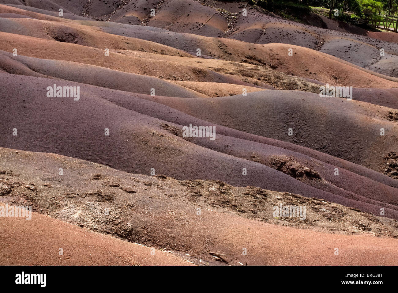 seven coloured sands at Chamarel Mauritius Stock Photo - Alamy