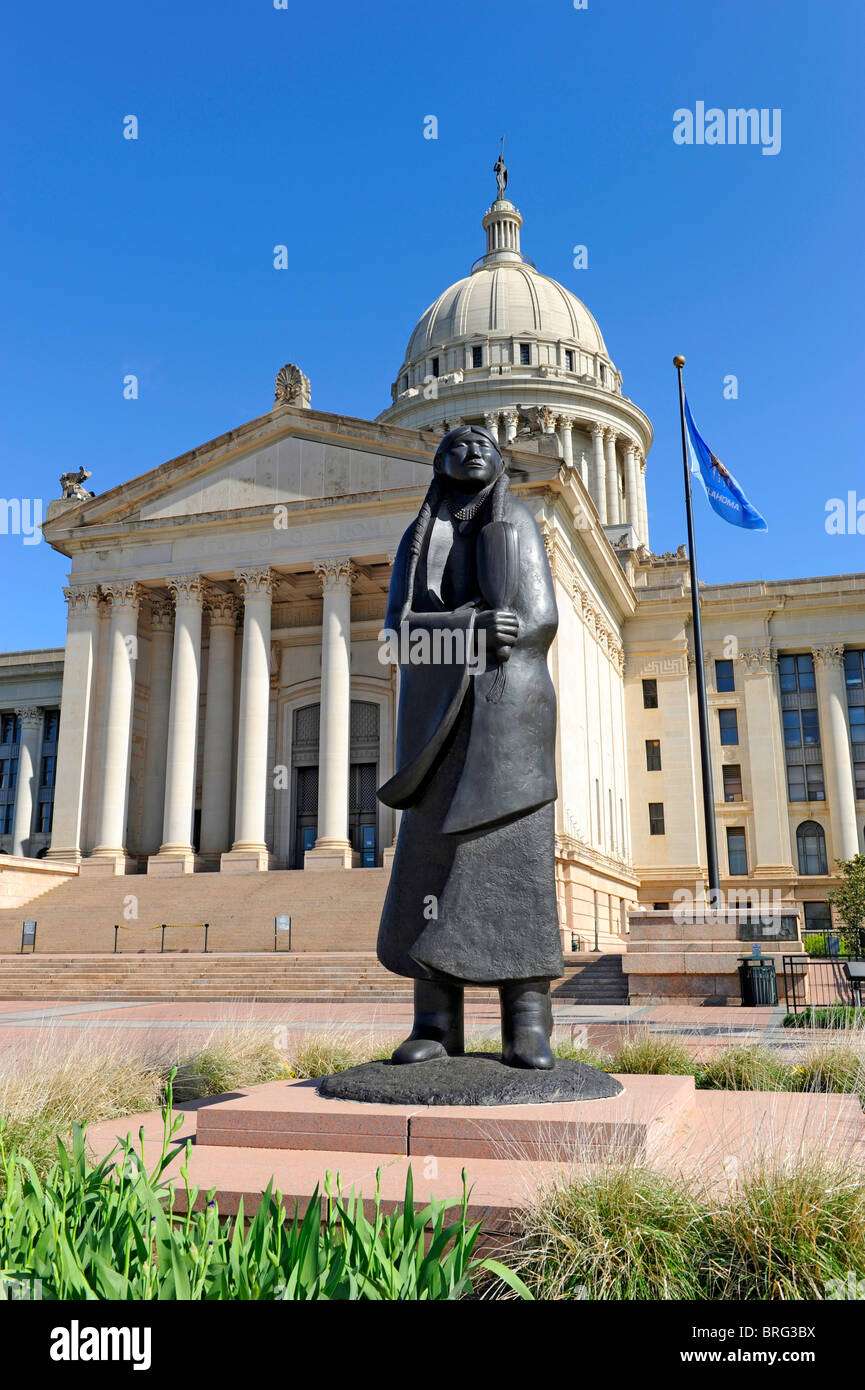 Sculpture statue oklahoma capitol hi-res stock photography and images ...