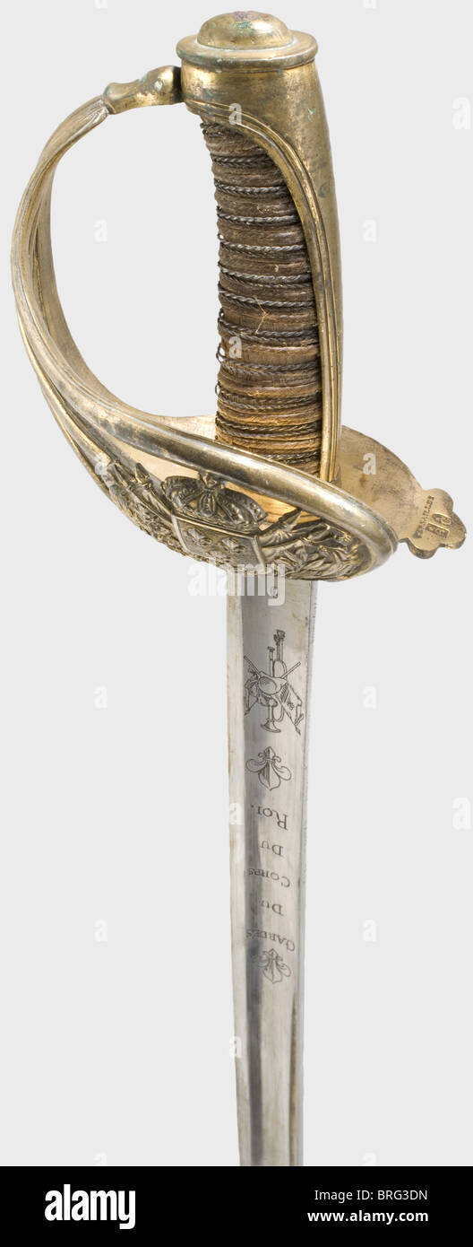 A 2nd model 1815 sabre for enlisted personnel of the Gardes du Corps du ...