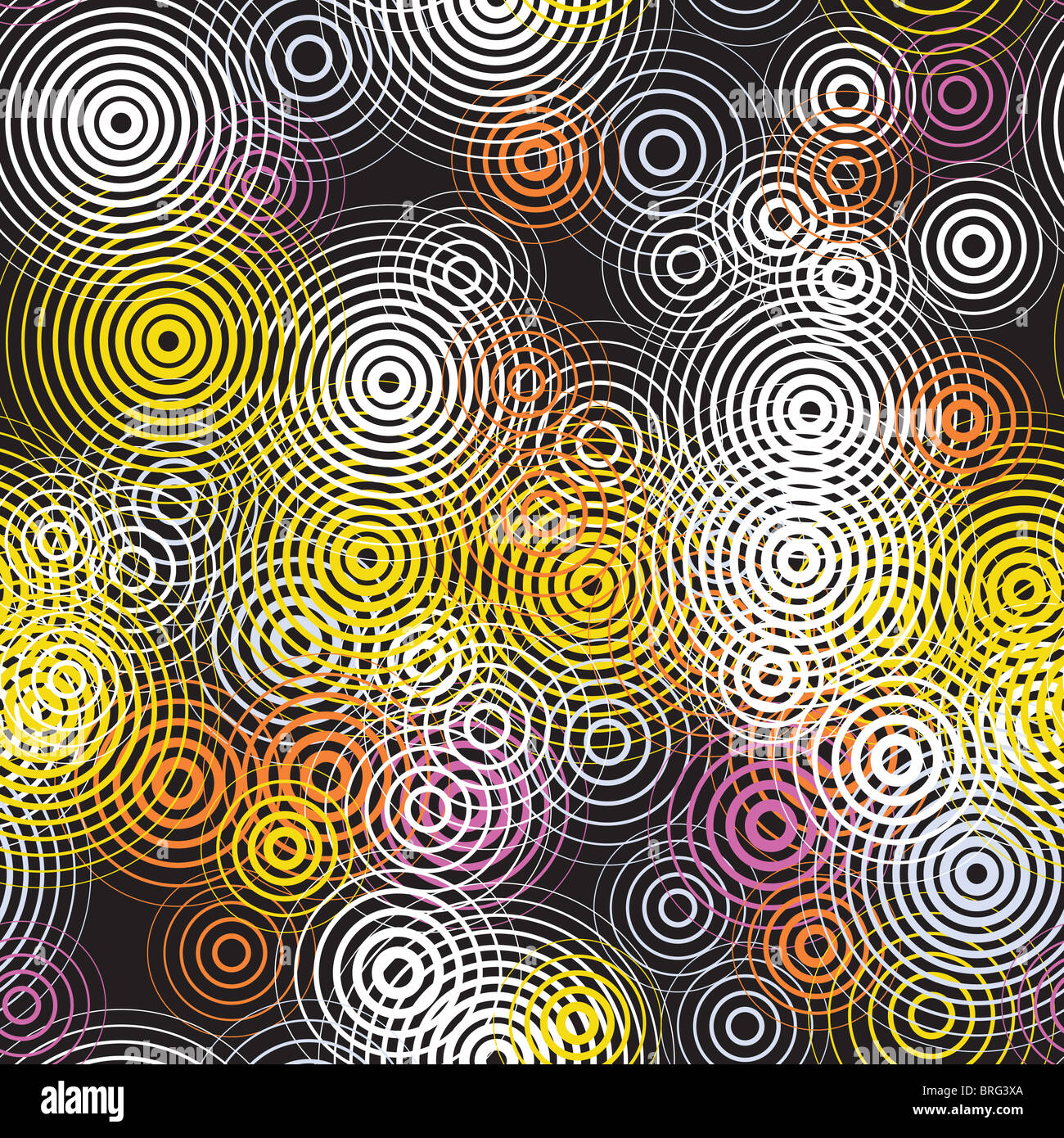 Illustrated seamless tile of concentric circles Stock Photo - Alamy