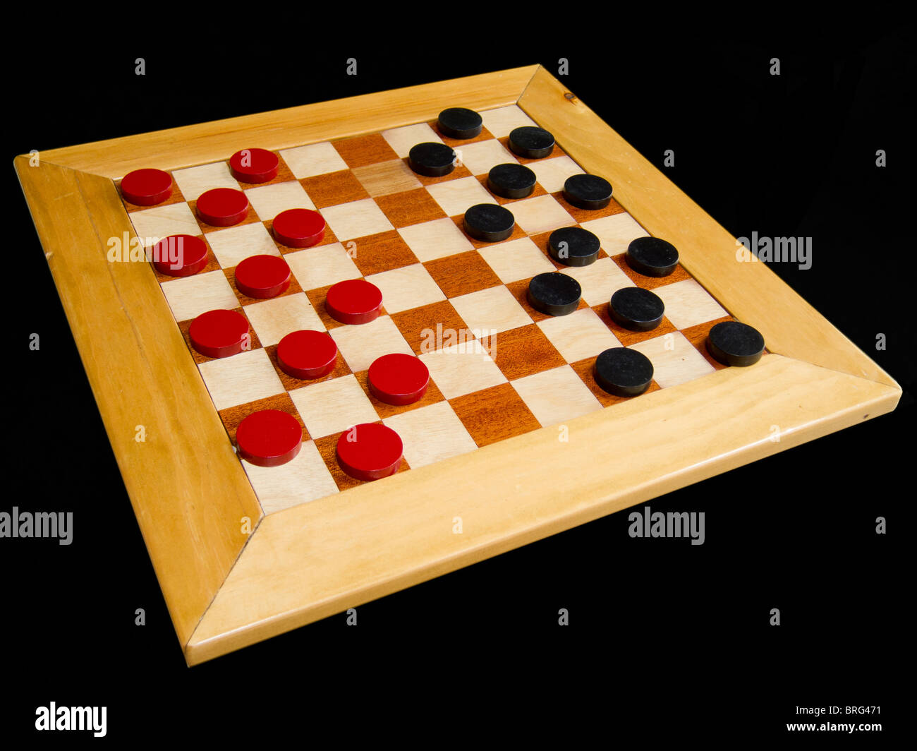 checker board with checkers isolated on background Stock Photo - Alamy