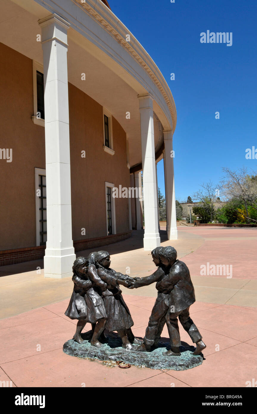 Family Sculpture at State Capitol Building Santa Fe New Mexico Stock ...