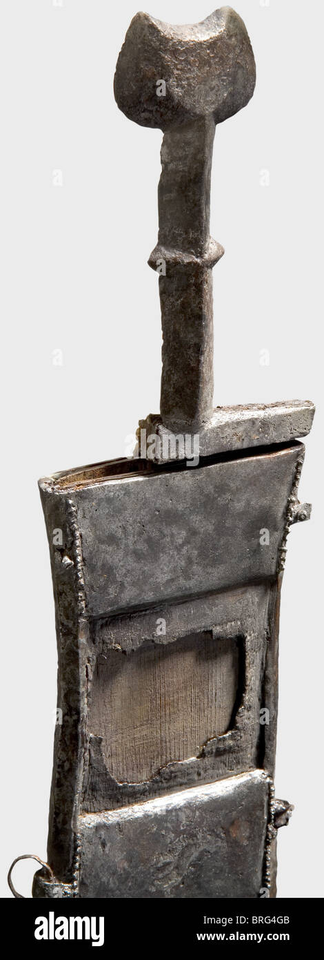 A dagger of the Künzing type with scabbard,2nd/3rd century A.D.Iron ...