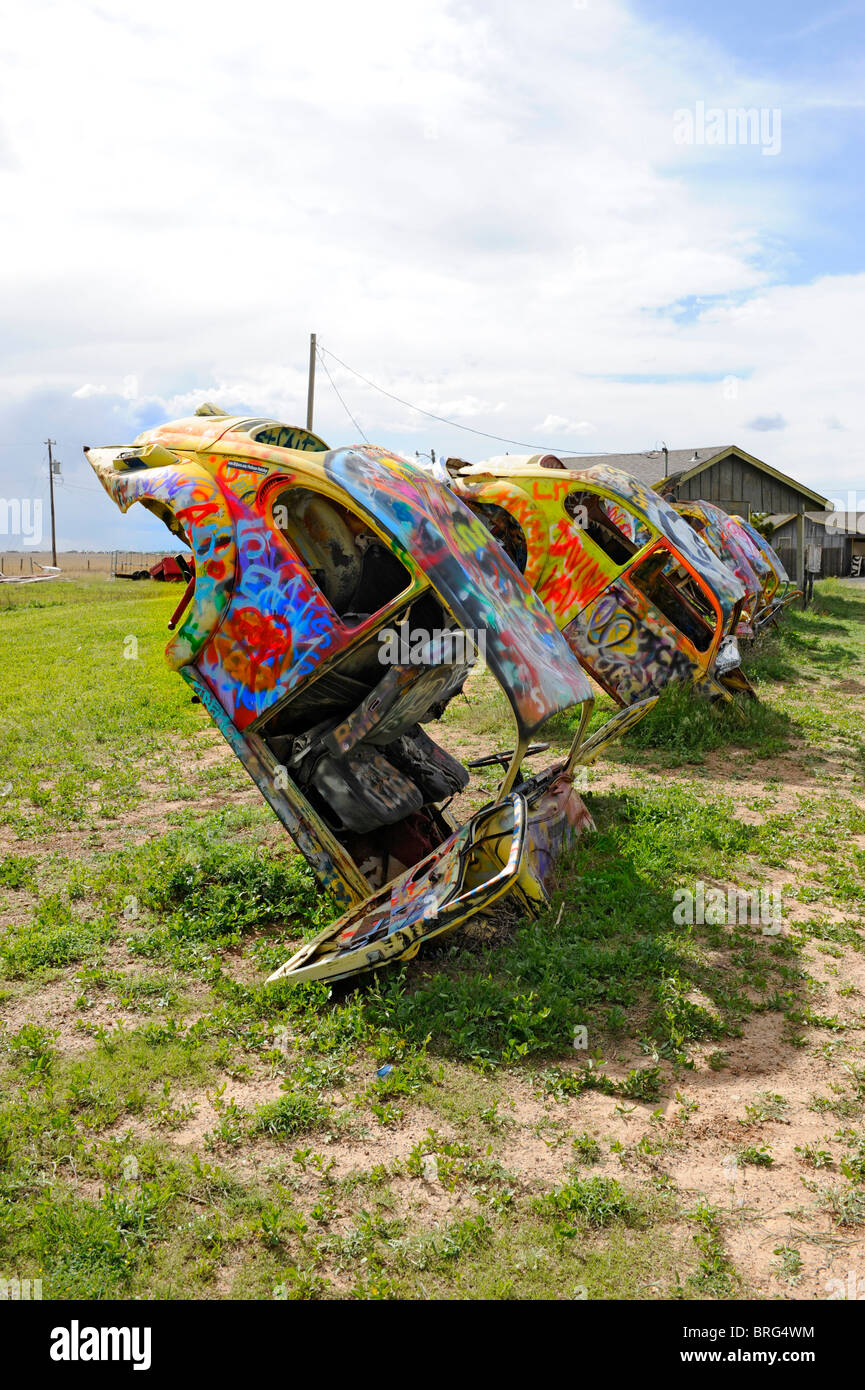 Bug Farm along I-40 Route 66 Conway Texas Stock Photo - Alamy