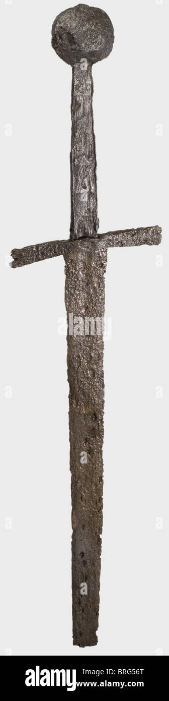 A German knightly sword,2nd half of the 14th century,Broad,double-edged ...