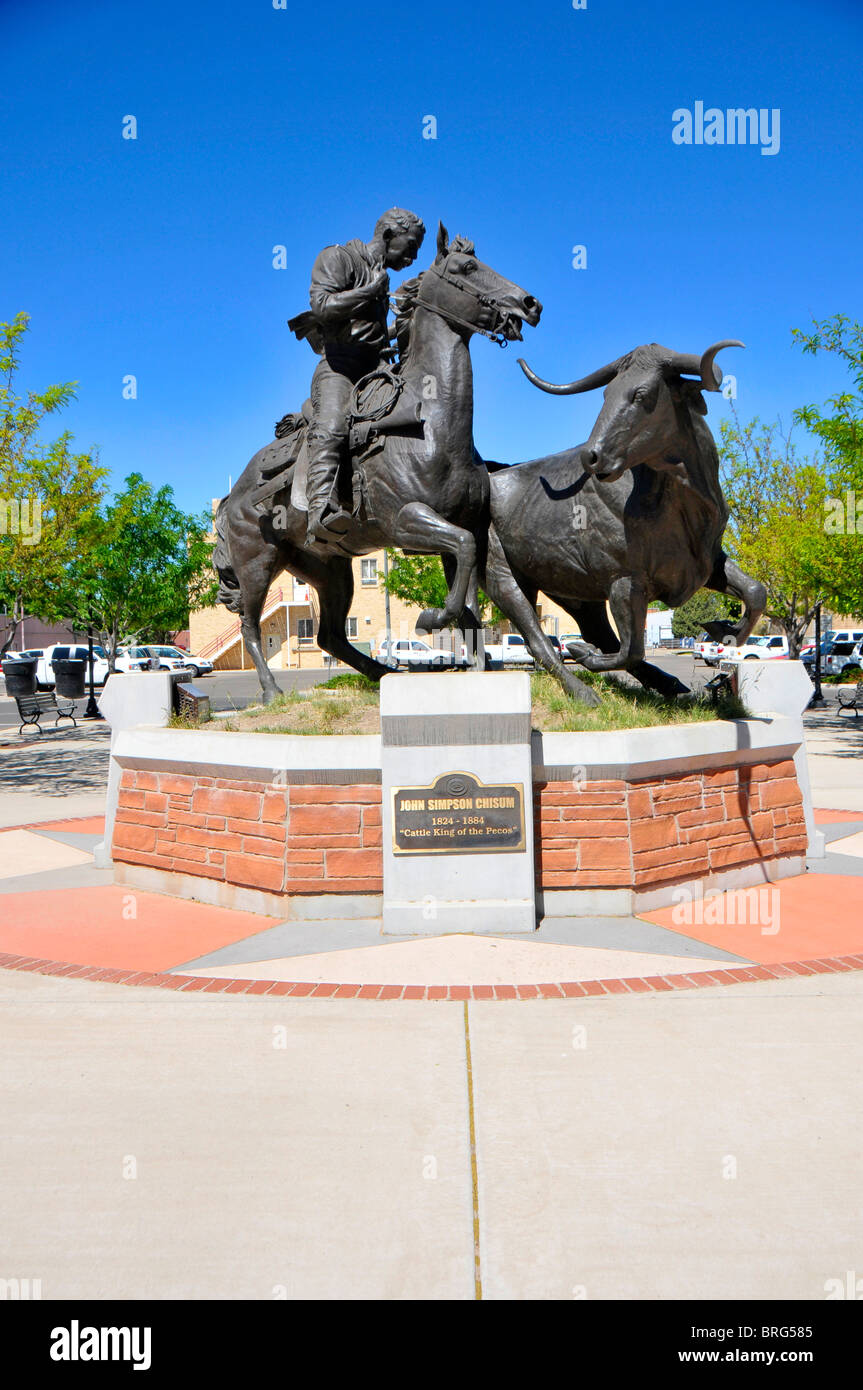 John Simpson Chisum statue Roswell New Mexico Stock Photo - Alamy