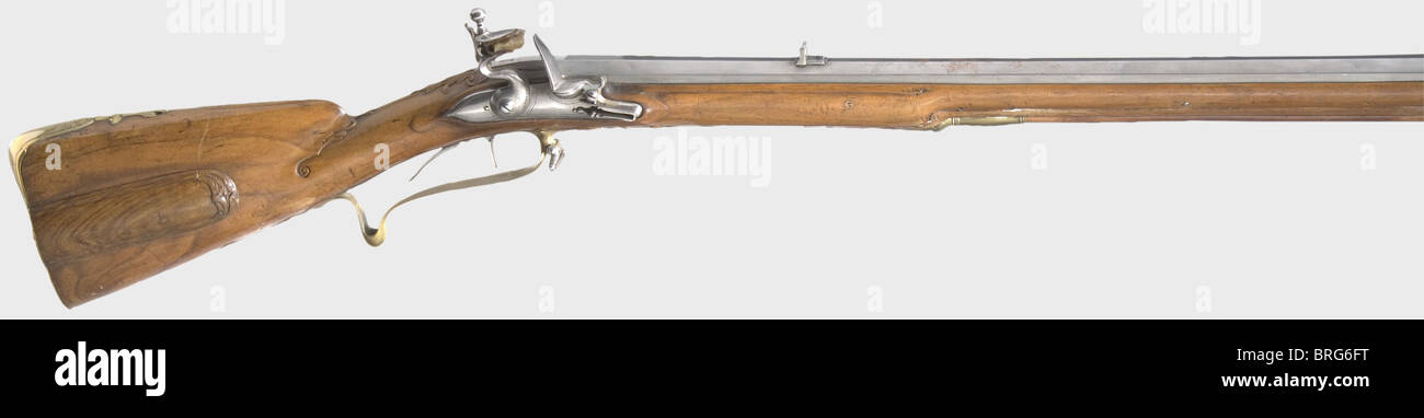 A flintlock rifle,H. Gerlach in Meerholz(Hesse),circa 1760. Heavy ...