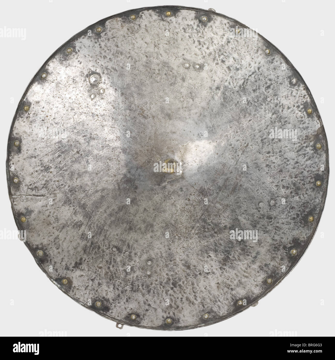 A round,German or Italian bulletproof shield,circa 1580 Heavy,lightly ...