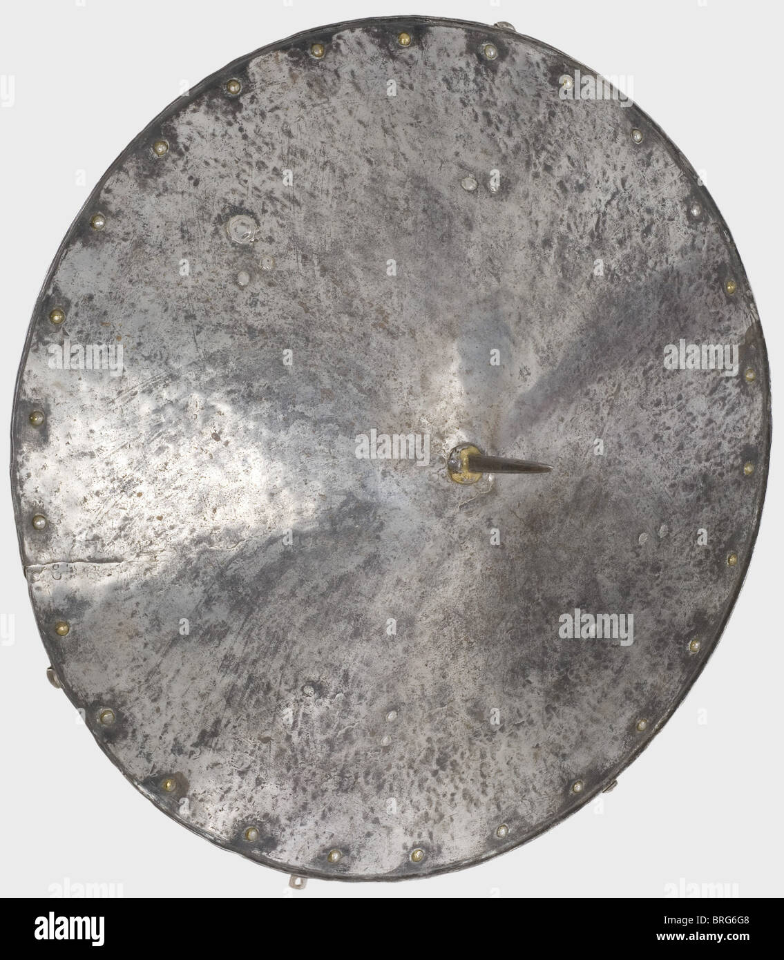 A round,German or Italian bulletproof shield,circa 1580 Heavy,lightly ...