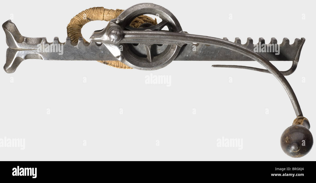 A German crossbow cranequin, 2nd half of the 16th century Forged iron ...