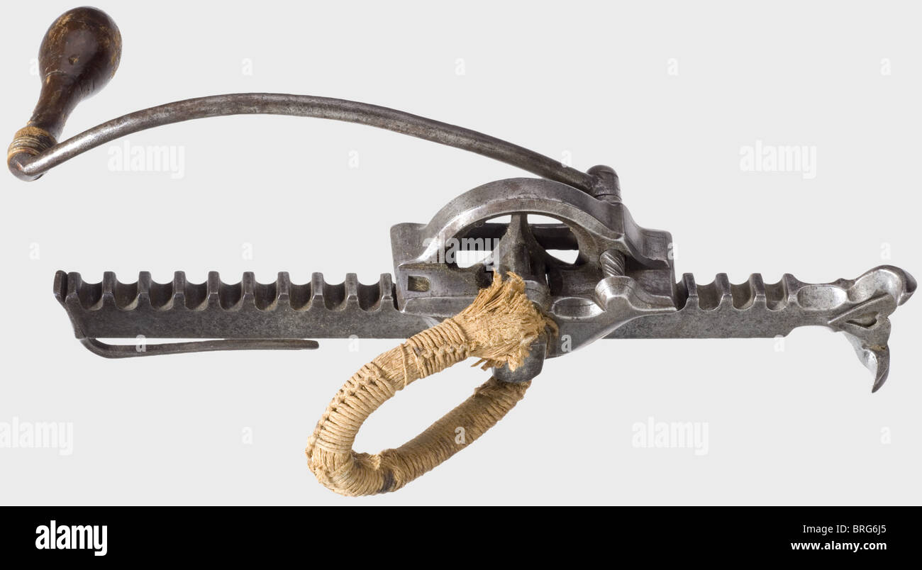 A German crossbow cranequin, 2nd half of the 16th century Forged iron ...