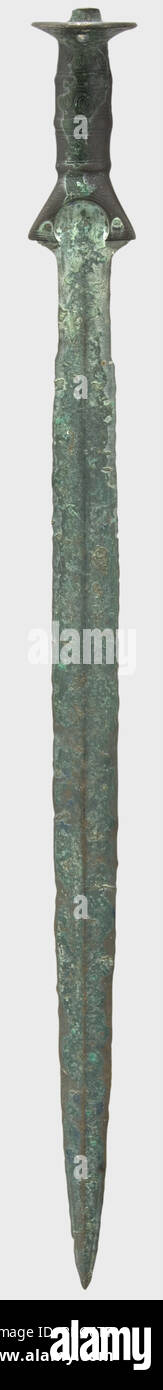 A Central European sword,Bronze Age,circa 1100 B.C. Bronze with a ...