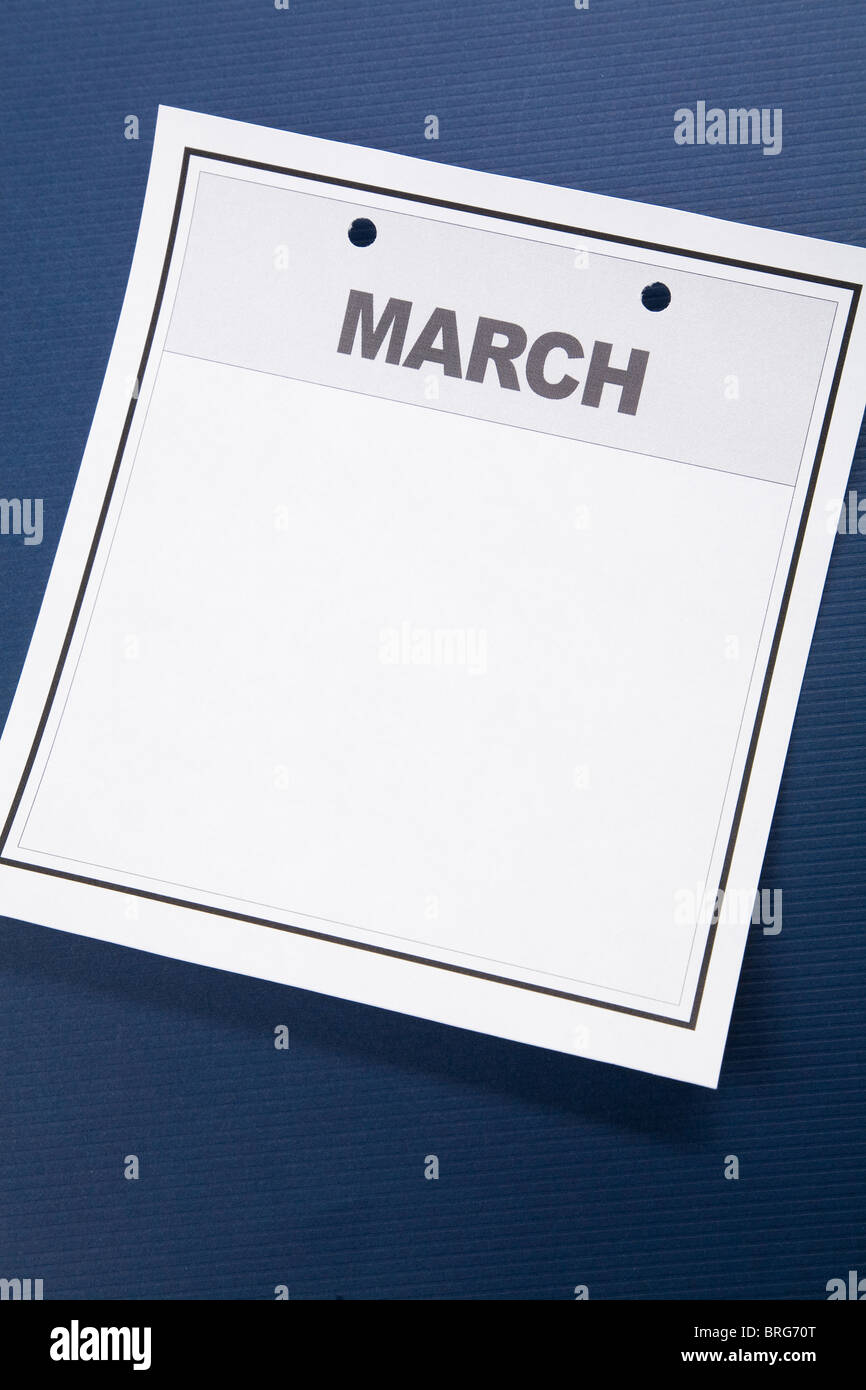 Blank calendar template hi-res stock photography and images - Alamy