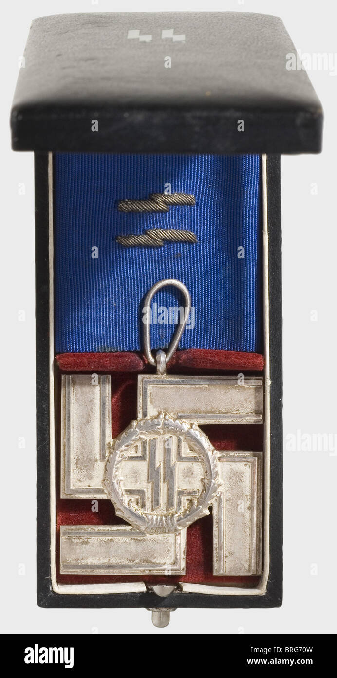 An SS Long Service Award 2nd Class,for 12 years' service,cased One ...