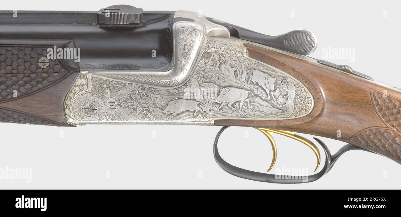 An over-and-under rifle Scheiring Düsel-Ferlach,calibre 9.3 x 74 R,no ...