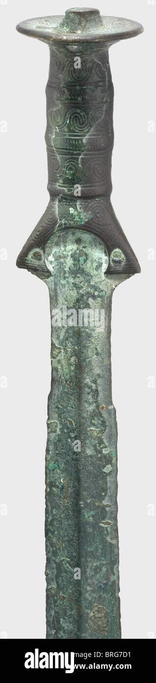 A Central European sword,Bronze Age,circa 1100 B.C. Bronze with a ...