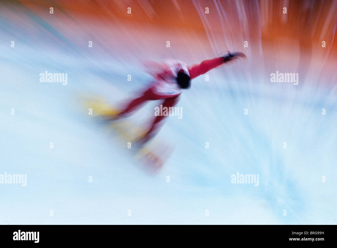 Blurred action of snowboarder Stock Photo - Alamy