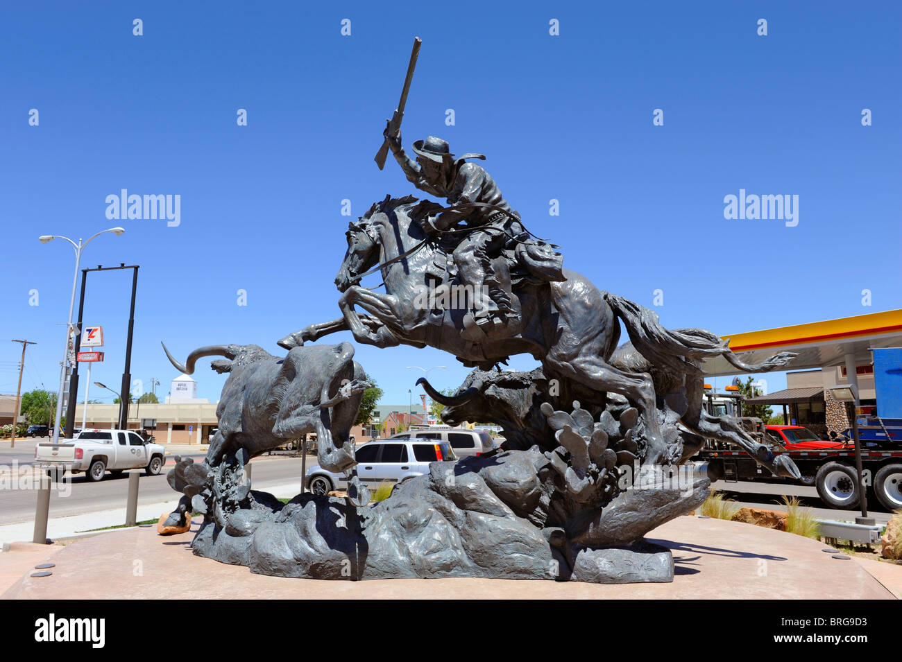 Trail Boss Statue Artesia New Mexico Stock Photo - Alamy