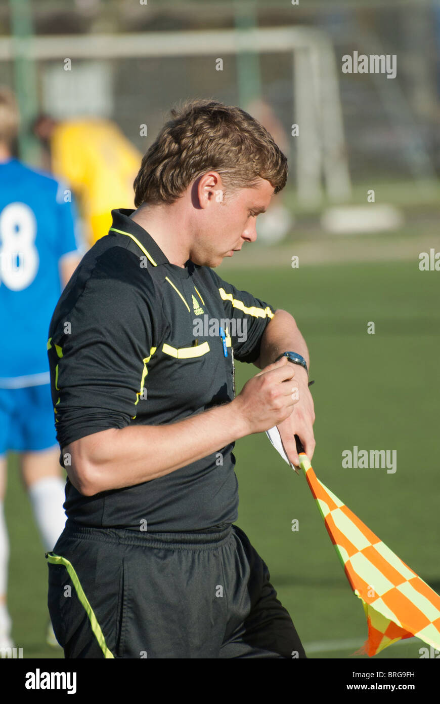 Side referee looking the swatches Stock Photo - Alamy