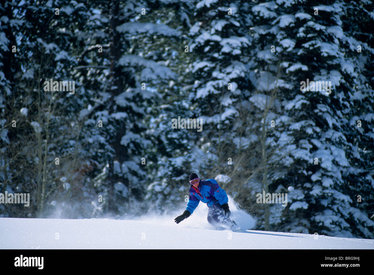 Male snowboarder in action Stock Photo - Alamy