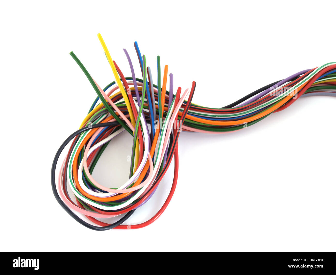 Electricity wire strands Cut Out Stock Images & Pictures - Alamy