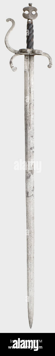 A Styrian broadsword, circa 1600 Double-edged, slightly ridged blade ...